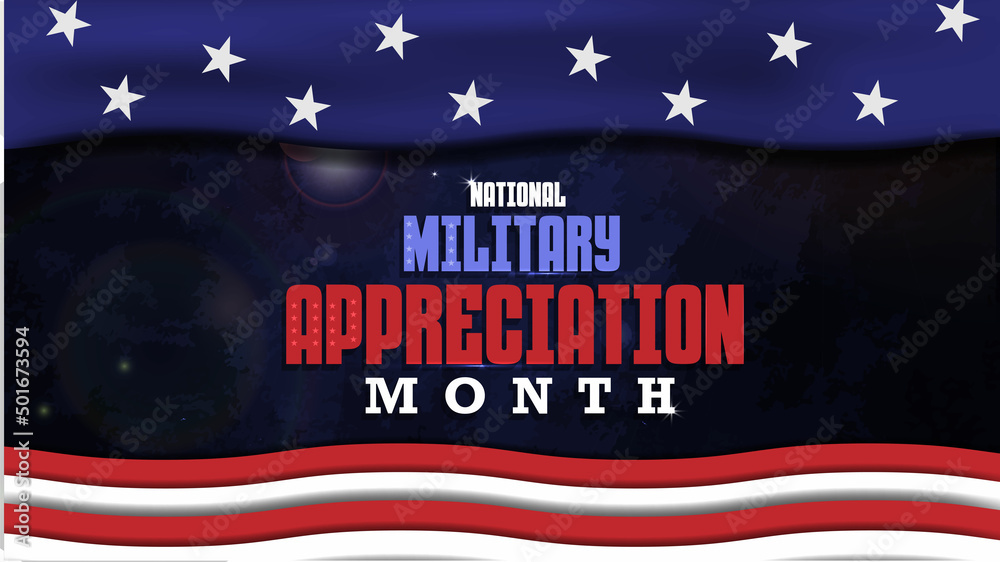 National Military Appreciation Month Celebration concept and publicly ...