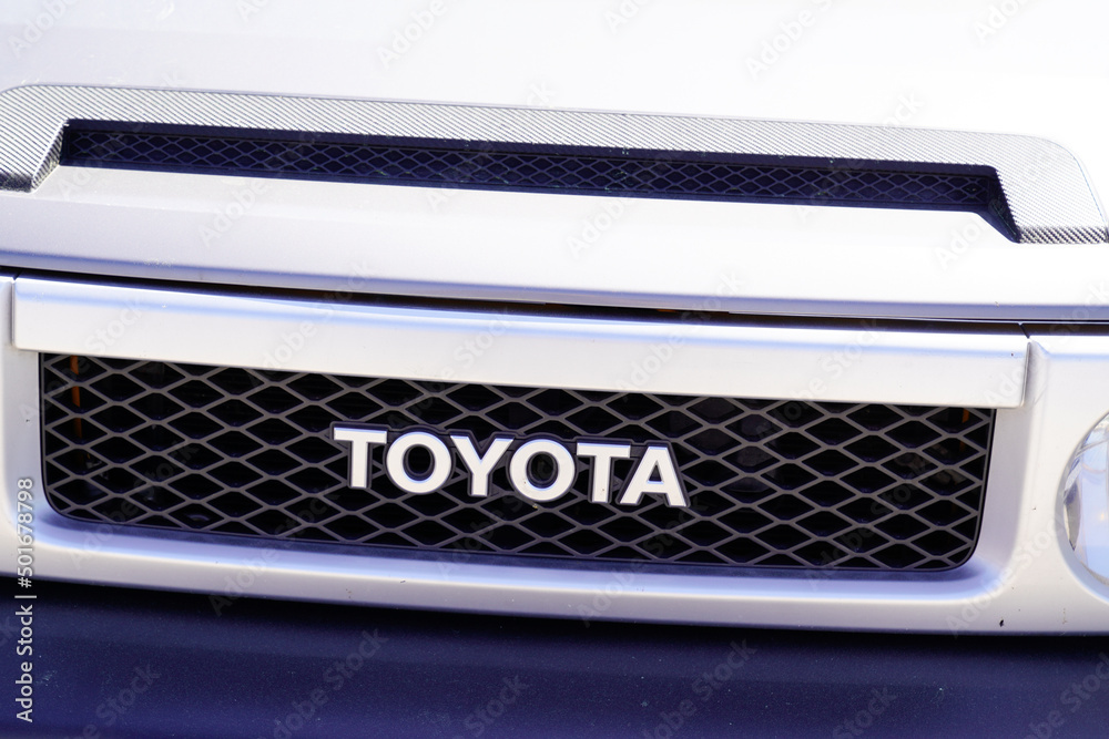 Toyota FJ Cruiser logo text and brand sign of car four wheel drive suv ...