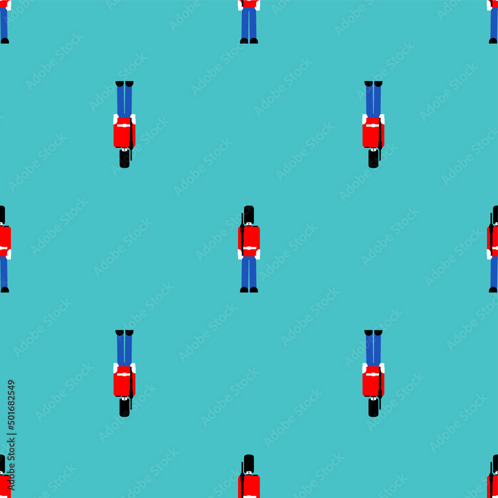 Beefeater British Royal Guardsman pattern seamless. sentry grenadier in ...