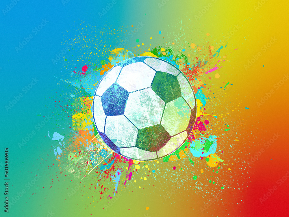 Colorful Soccer Ball Backgrounds