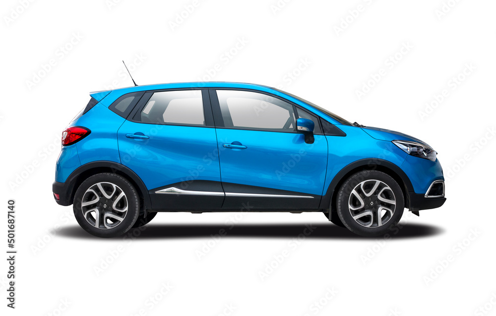 Renault Captur or Renault Captur side view isolated on white background ...