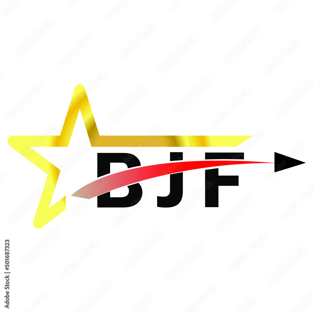 BJF letter logo design. BJF creative letter logo. simple and modern ...