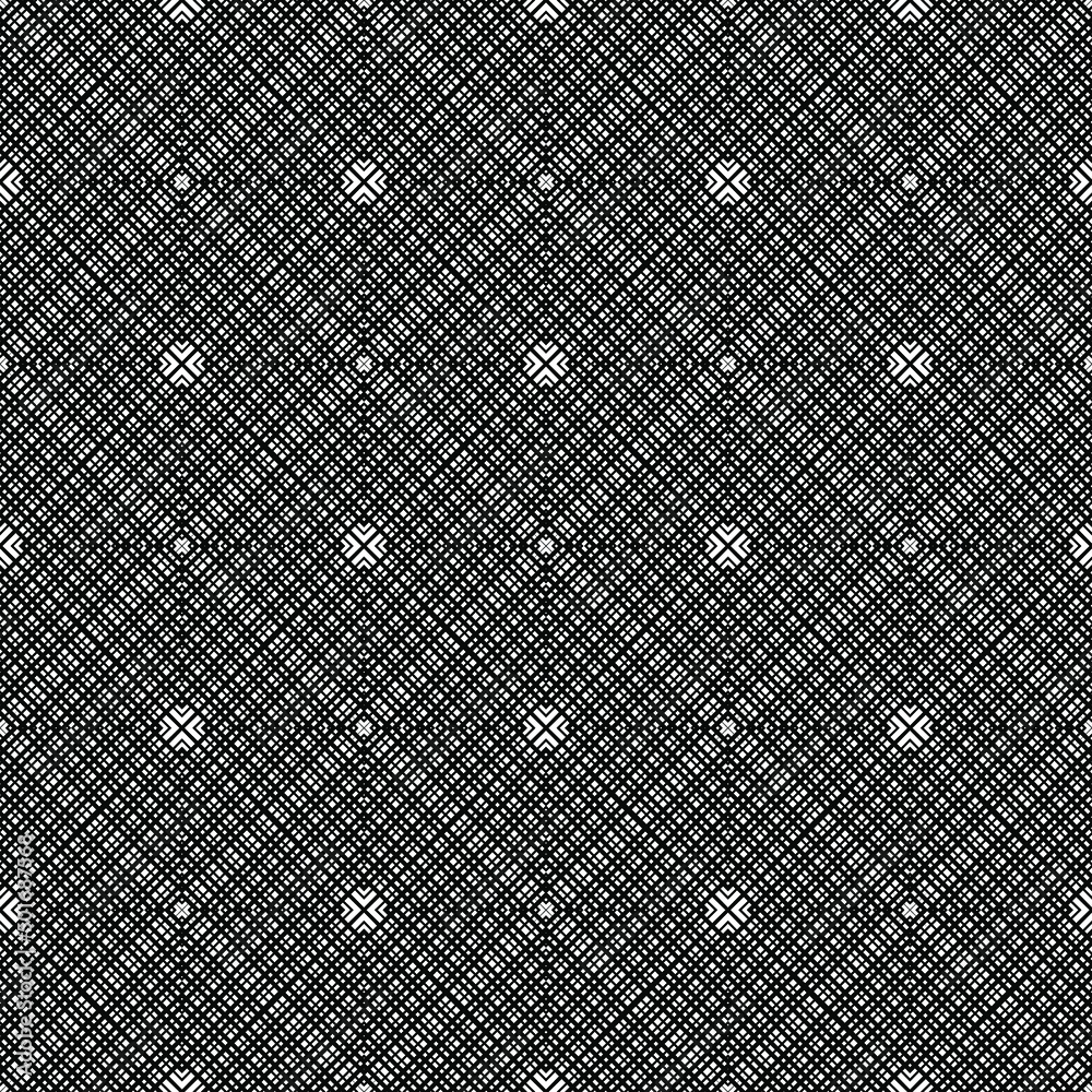 Square grid, trellis, mesh texture with rhombus cells. Crossing streaks, bars geometric ...