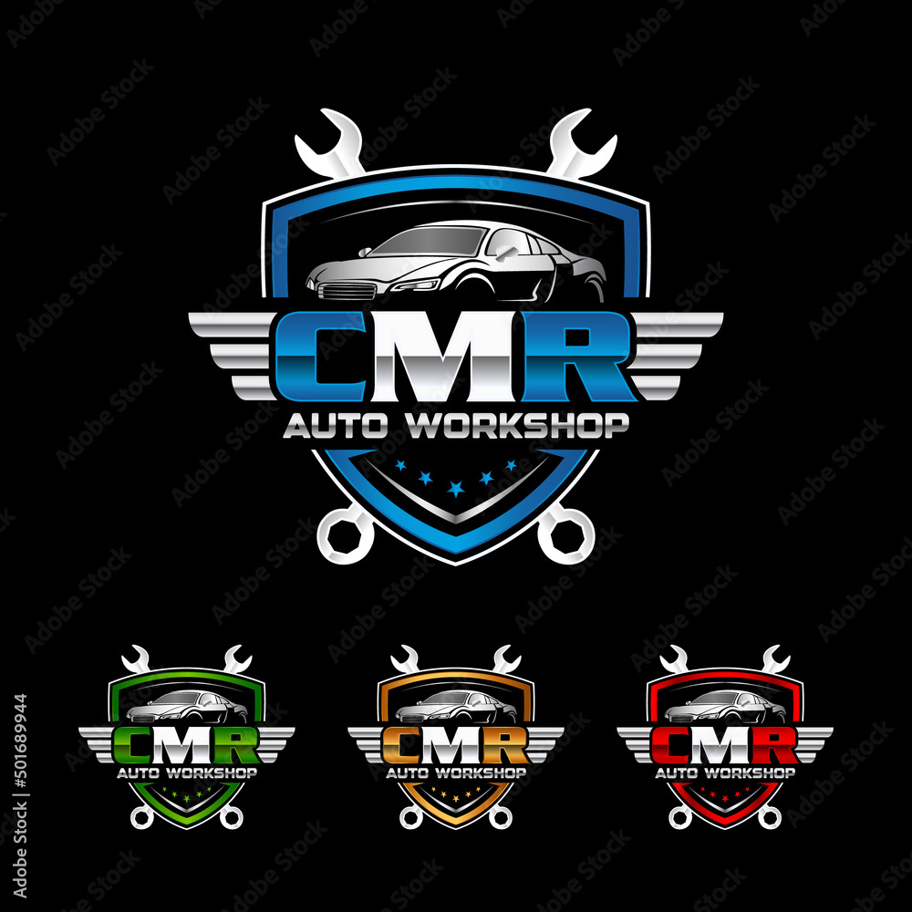 CMR Auto workshop logo. Automotive repair logo. Car Garage logo design ...