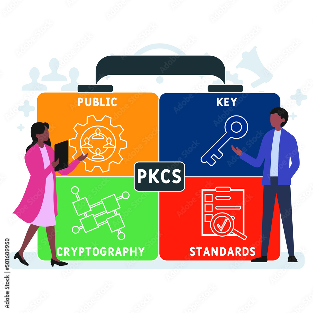 PKCS - Public Key Cryptography Standards acronym. business concept ...