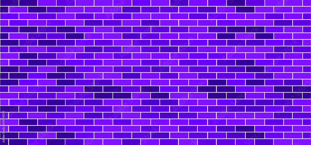 Abstract empty purple or violet background brick wall view. Vector ...