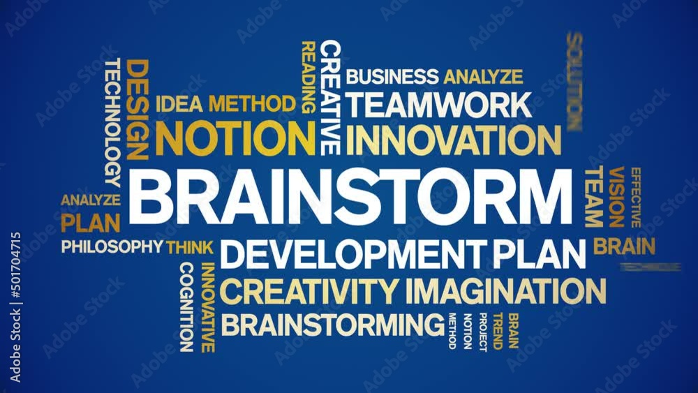 Brainstorm animated tag word cloud;text design animation kinetic ...