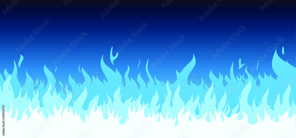 Cartoon blue gas burner flame icon or symbol. Blue fire ball pictogram ...