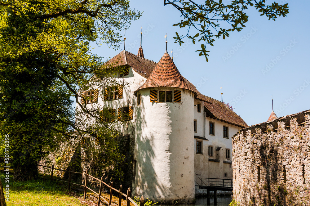 Seengen, Schloss Hallwyl, Wasserschloss, Burg, Hallwilersee, See ...