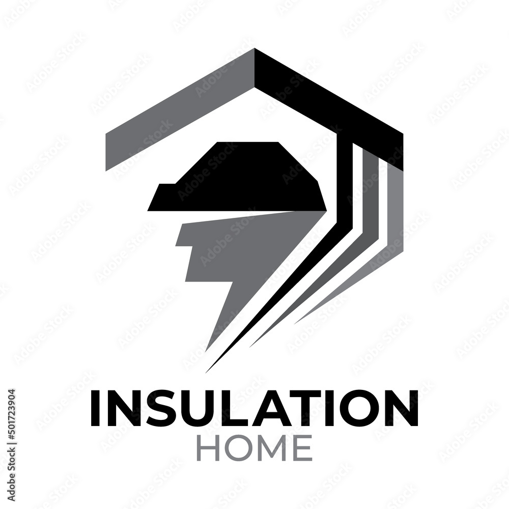 Vector logo of insulation, protection for houses Stock Vector | Adobe Stock