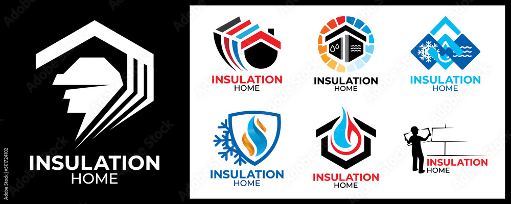 Vector logo of insulation, protection for houses Stock Vector | Adobe Stock