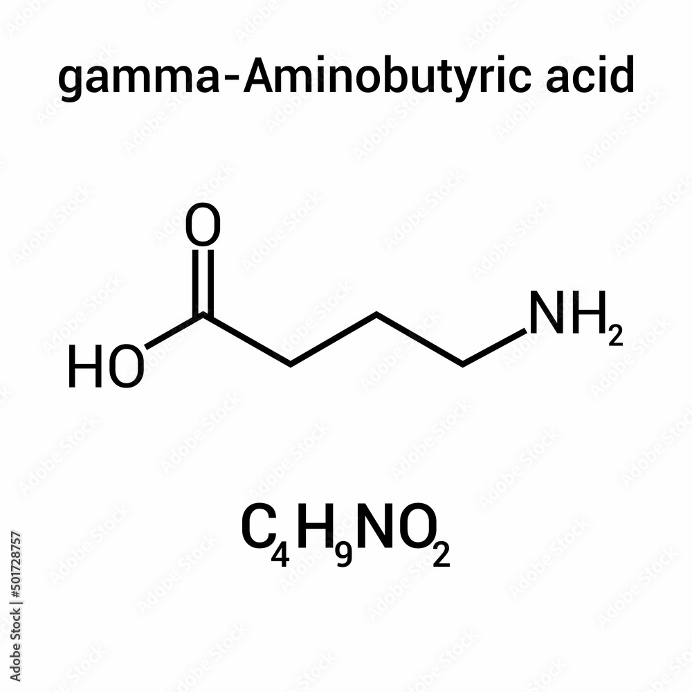 chemical structure of gamma-Aminobutyric acid or GABA (C4H9NO2) Stock Vector | Adobe Stock