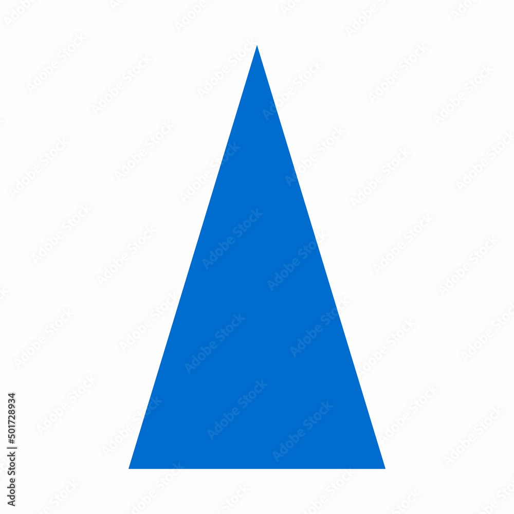 Poster blue isosceles triangle in mathematics – Wall Art | UkPosters