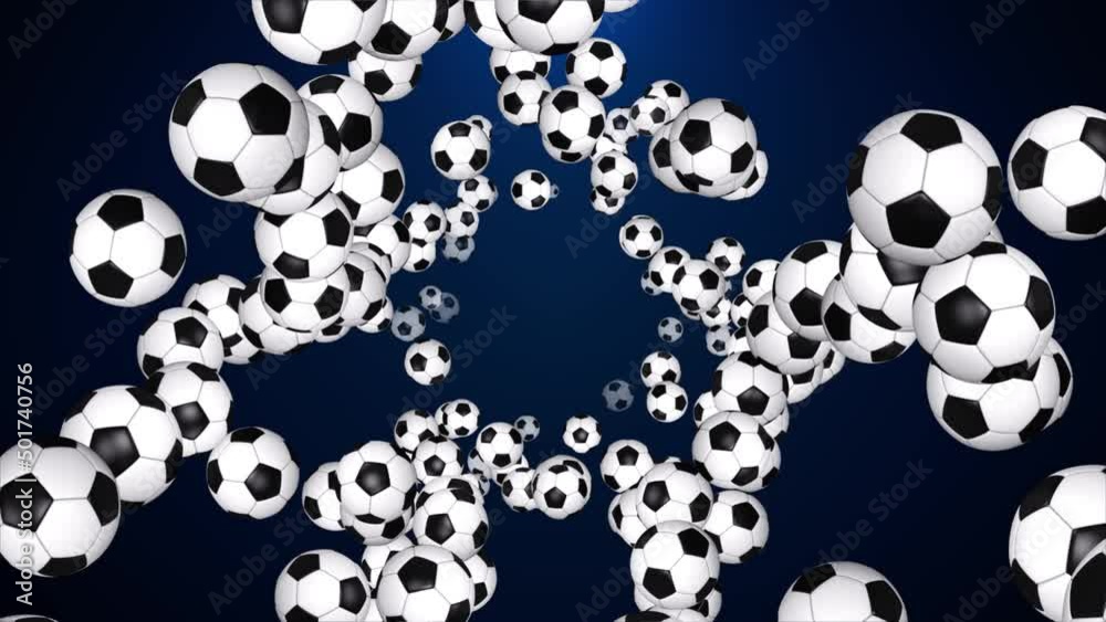 Vídeo do Stock: 4K 3D animation soccer ball. Ball rotated loop on ...