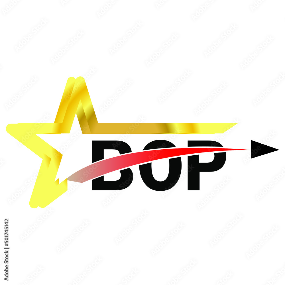 BOP letter logo design. BOP creative letter logo. simple and modern ...