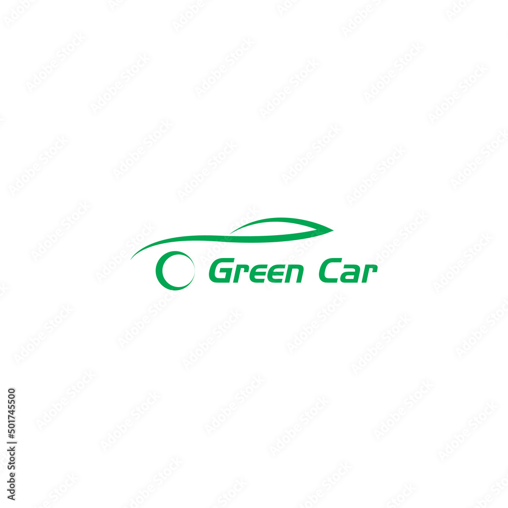 Green car electric car hybrid technology logo vector design template ...