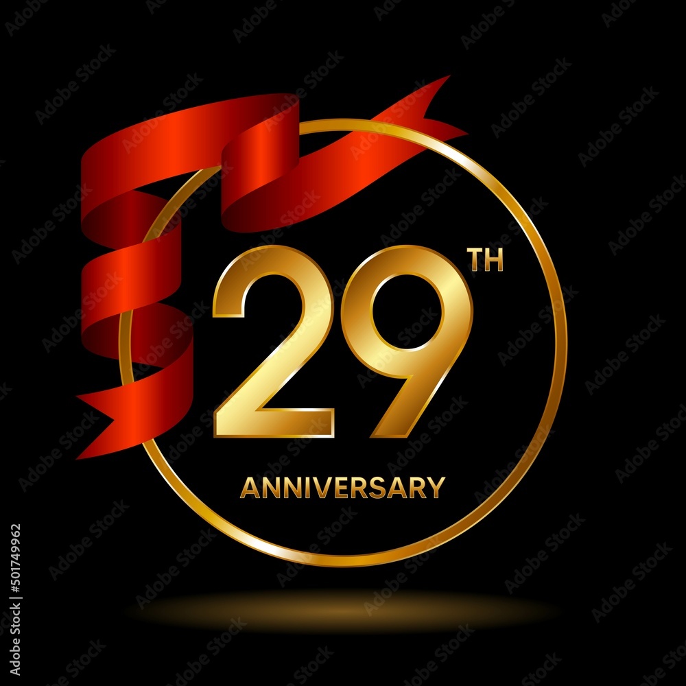 29th Anniversary logo. Anniversary celebration template design with ...