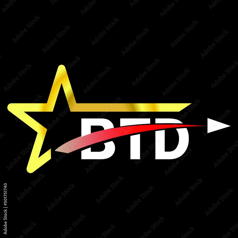 BTD letter logo design. BTD creative letter logo. simple and modern ...