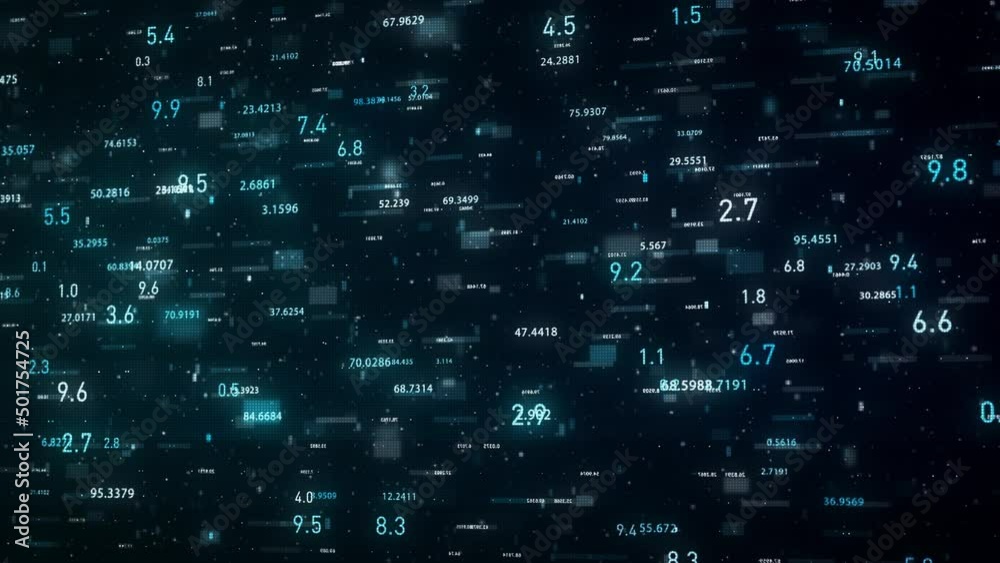 Big Data Digital Business Hitech Background/ 4k animation of an ...