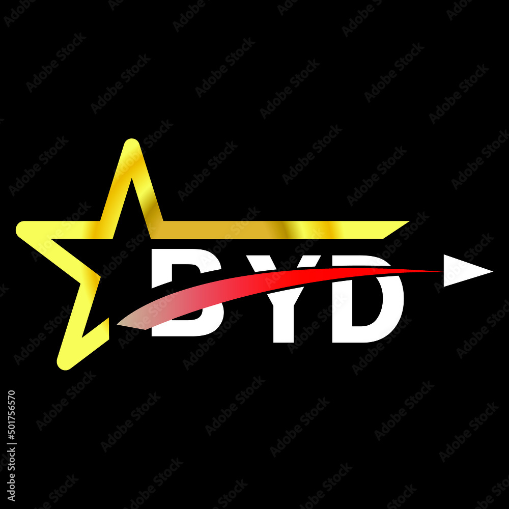 BYD letter logo design. BYD creative letter logo. BYD alphabet letter ...