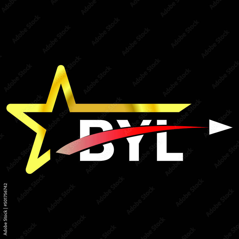 BYL letter logo design. BYL creative letter logo. BYL alphabet letter ...