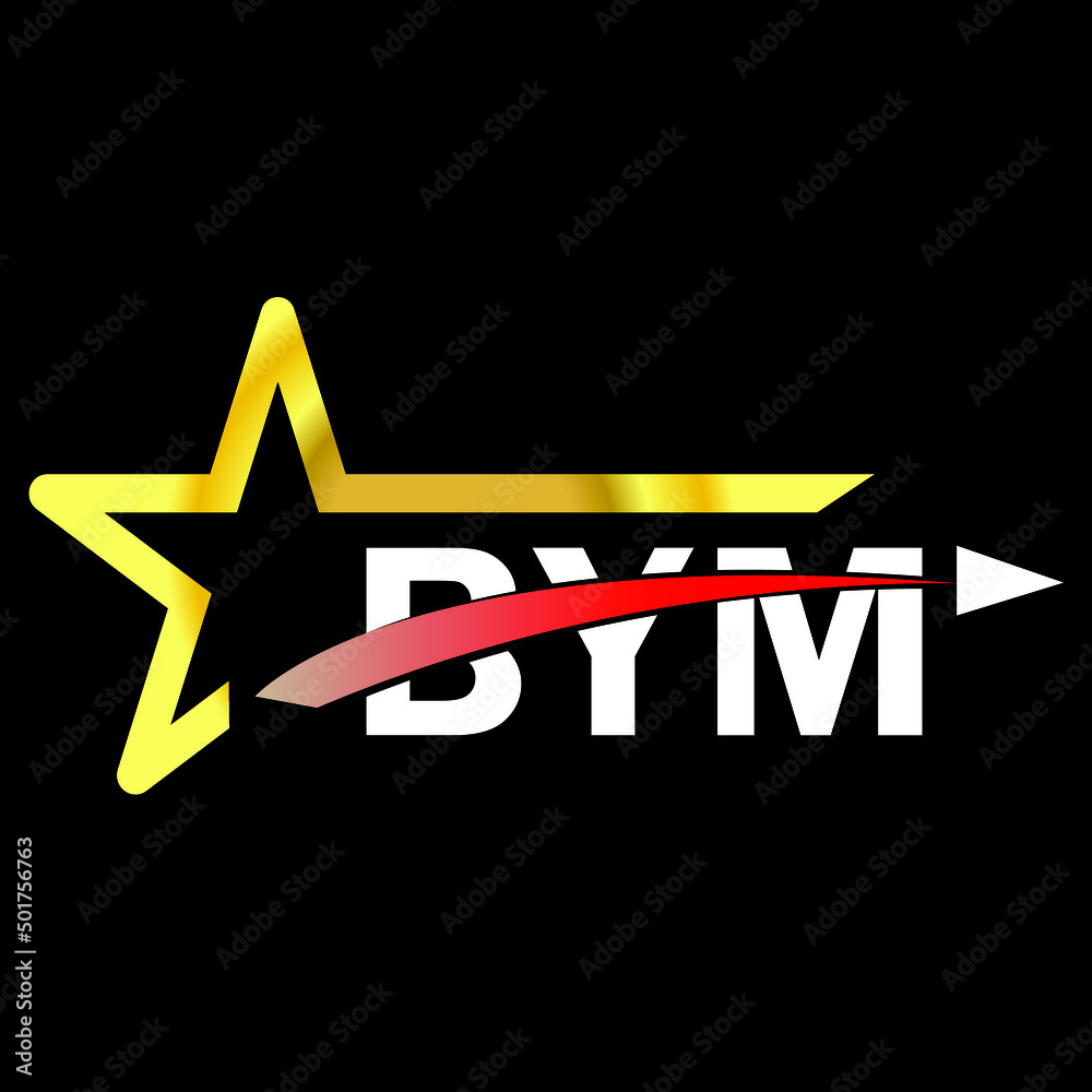 BYM letter logo design. BYM creative letter logo. BYM alphabet letter ...