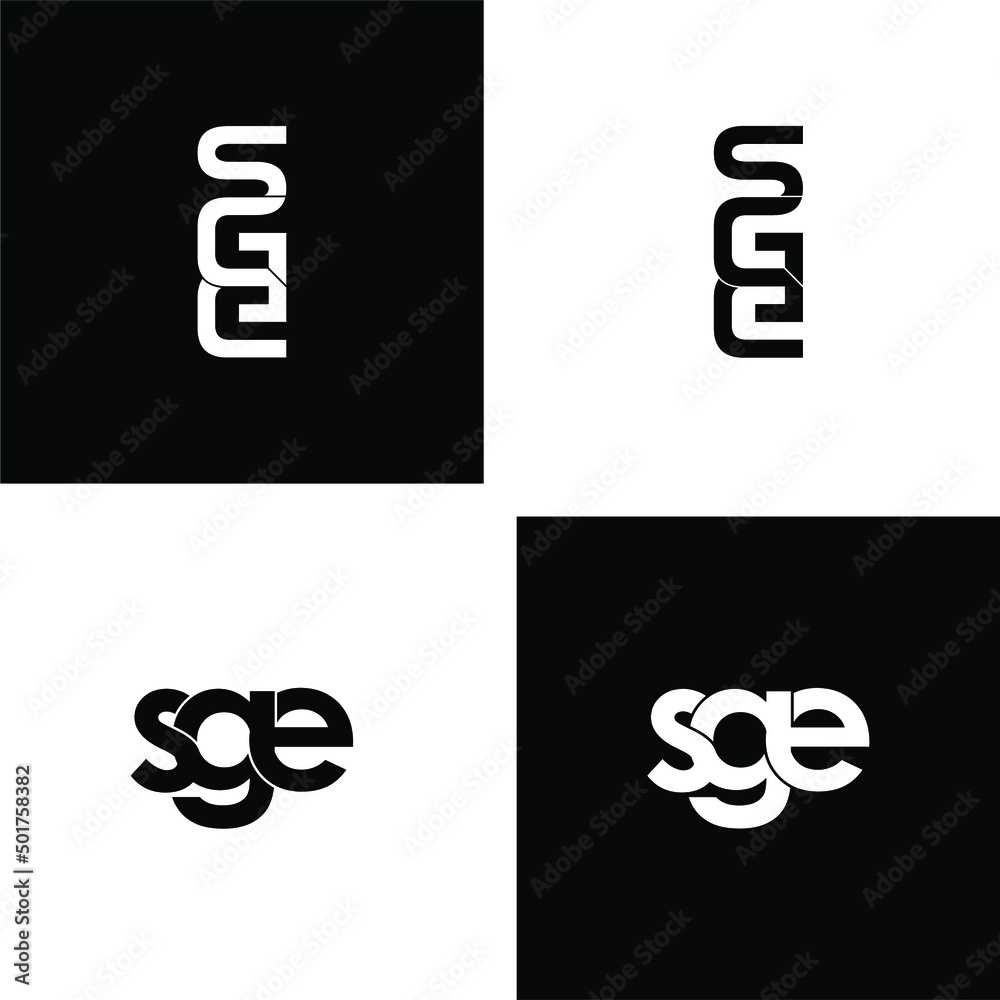 sge letter original monogram logo design set Stock Vector | Adobe Stock