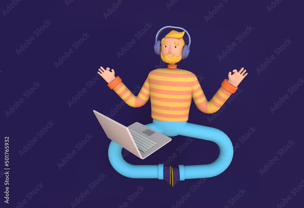 Programmer in meditation pose Web development, programmer engineering ...