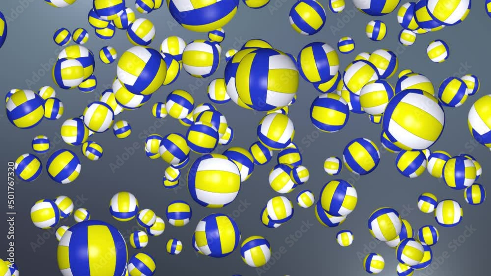 Wideo Stock: 3D Rotating volleyball ball loop background. Sport ...