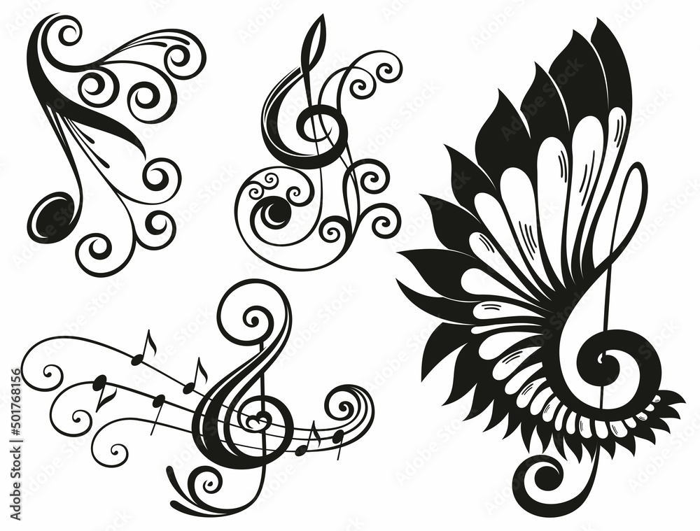 Music notes for your design Stock Vector | Adobe Stock