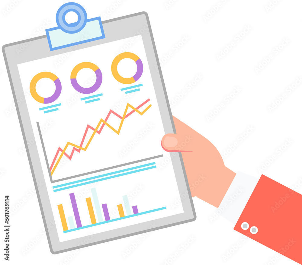 Infographic chart vector template. Annual statistics curve graph design ...