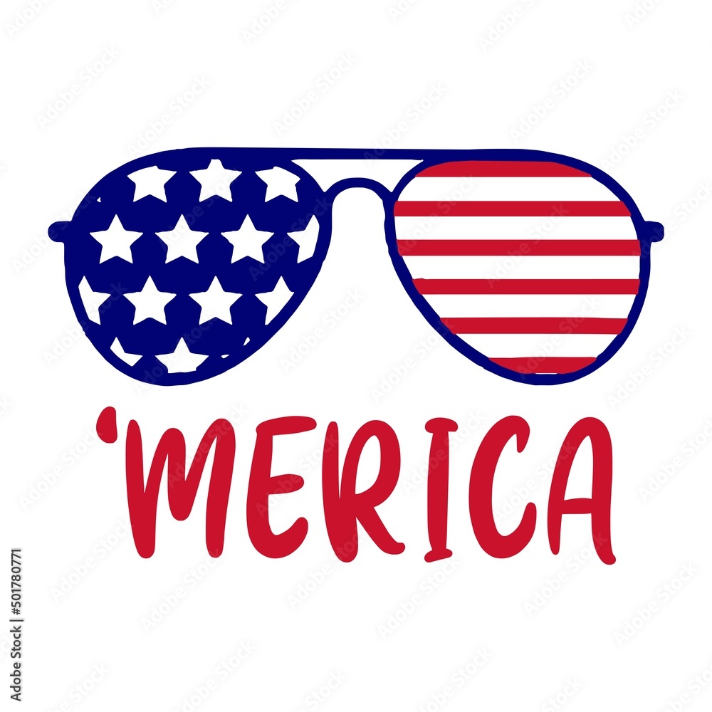 Merica USA Flag Sunglass United States America 4th Of July Independence ...