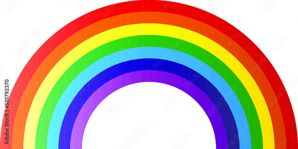 bending a multi-colored rainbow in a gradient from light to dark ...