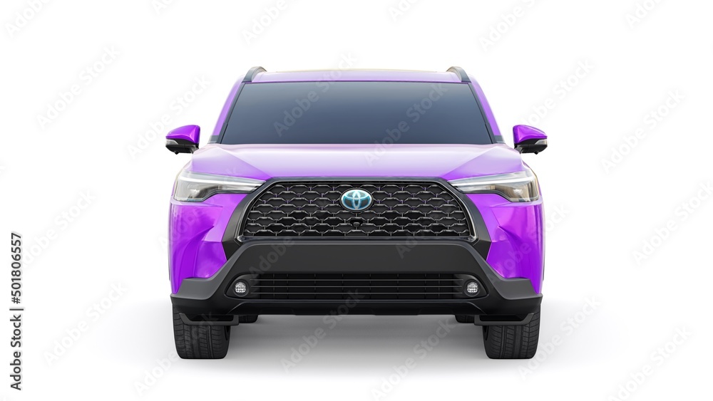 Tokyo, Japan. April 19, 2022: Toyota Corolla Cross 2020. Compact SUV ...