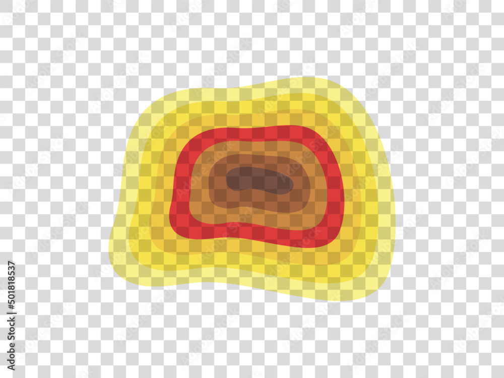 Vector graphic of infrared rays with hot spots spectrum on transparent ...