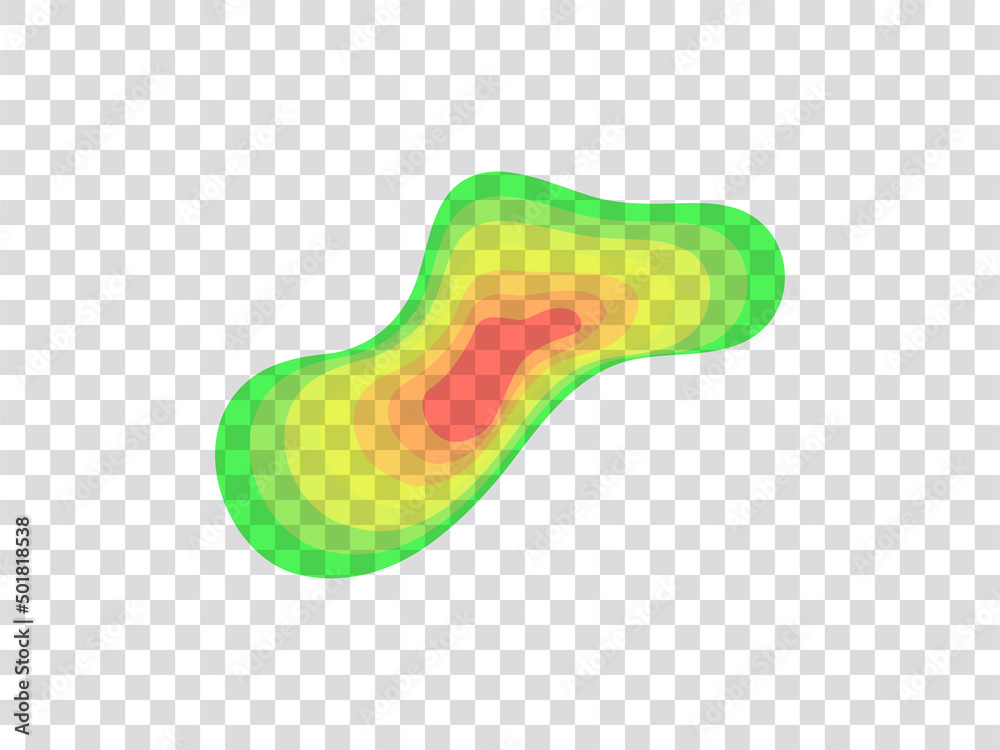 infrared rays with hot spots spectrum on transparent background ...