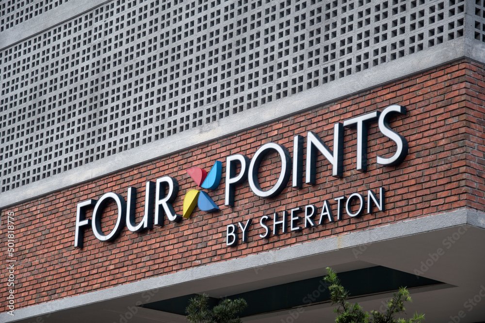 Four Points by Sheraton exterior sign and logo Stock Photo | Adobe Stock