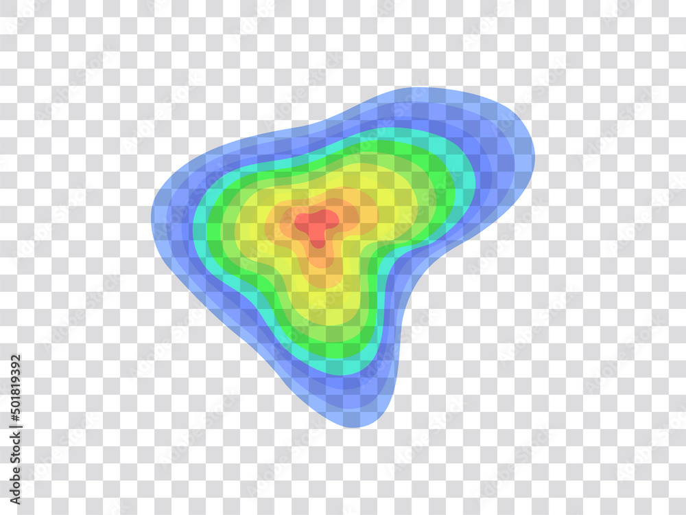 Poster Vector graphic of infrared rays with hot spots spectrum on ...