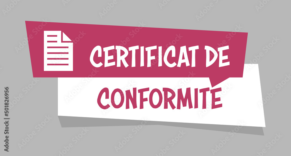 Logo certificat de conformité. Stock Vector | Adobe Stock