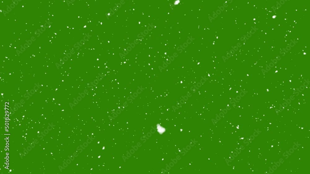 Snow falling on green screen background Stock Video | Adobe Stock