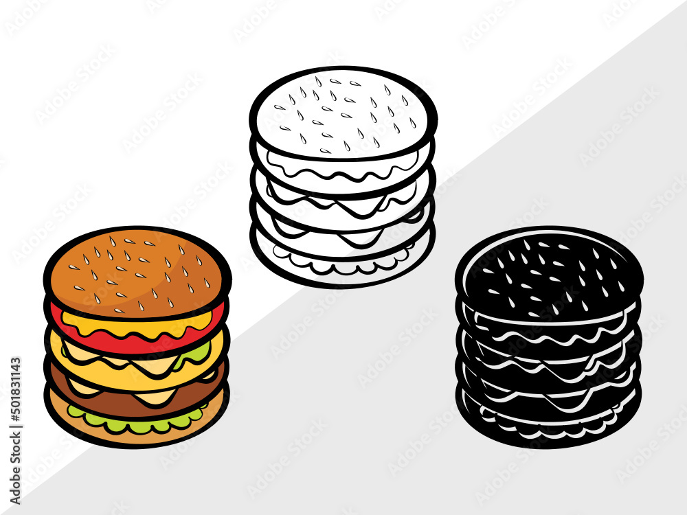 Burger SVG Cut File | Hamburger Svg | Fast Food Svg | Bbq Food Svg ...