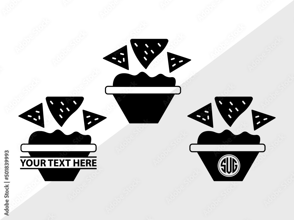 Nachos SVG Monogram | Nacho With Cheese Svg | Guacamole Nachos Svg ...