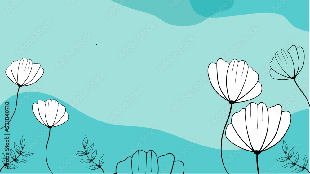 clean and simple flower plant theme background design Stock Vector ...