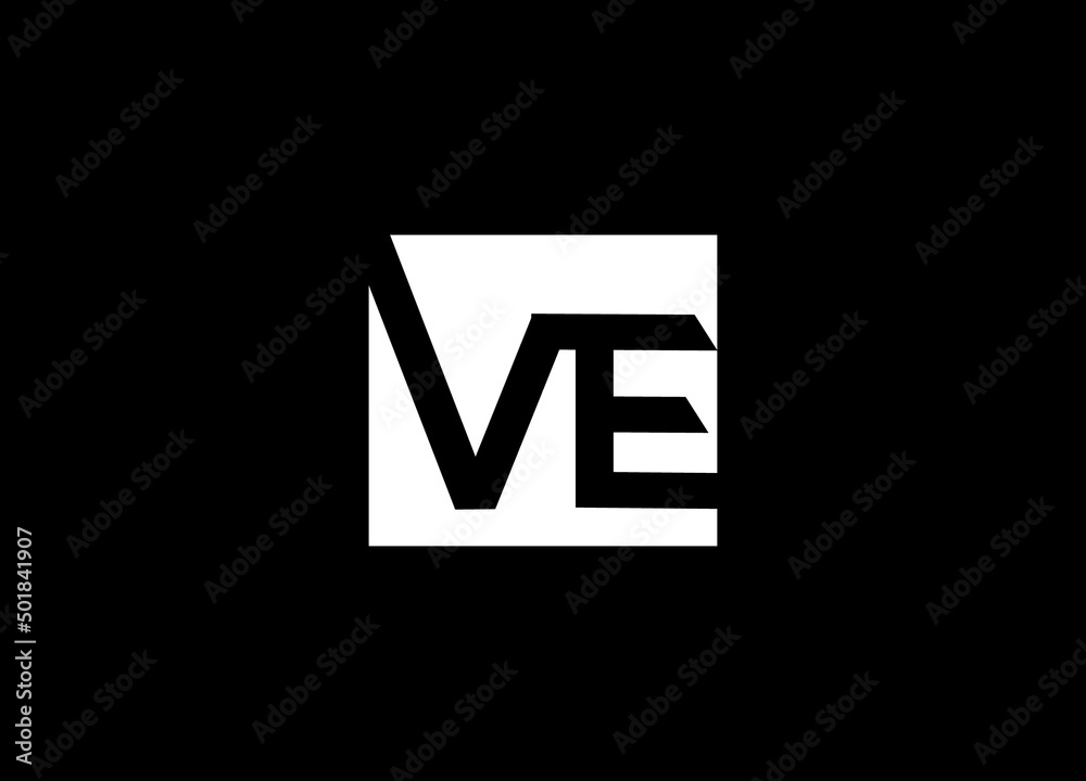 VE EV abstract vector logo monogram template Stock Vector | Adobe Stock