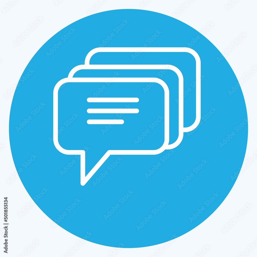 Icon Comments. suitable for Feedback symbol. Blue Eyes Style. simple ...