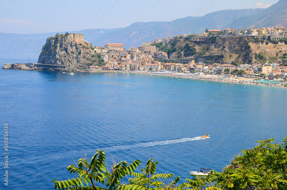 The traditional site of the sea monster Scylla of Greek mythology Stock ...