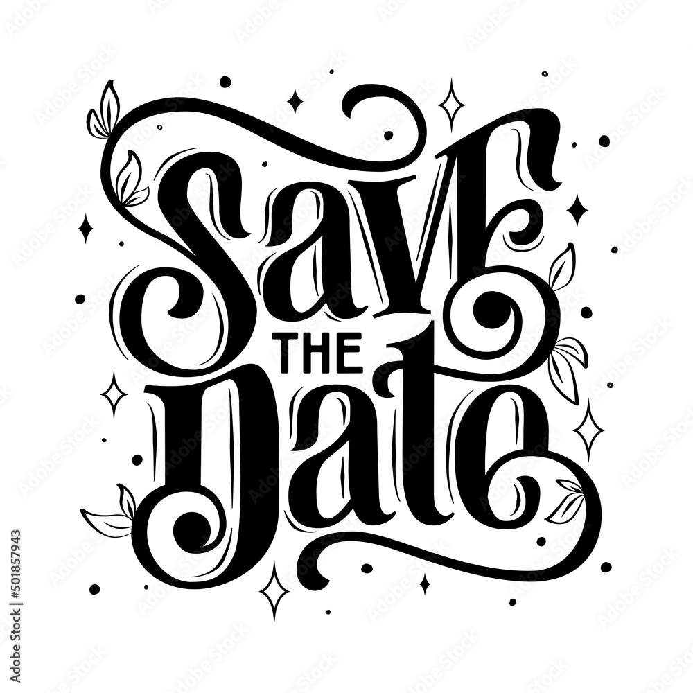 Hand Written Lettering Text. Modern brush calligraphy of the wedding ...