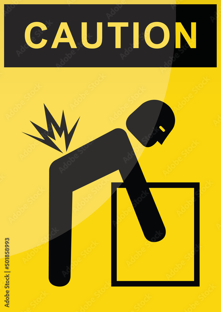 caution heavy load do not lift Stock Illustration | Adobe Stock