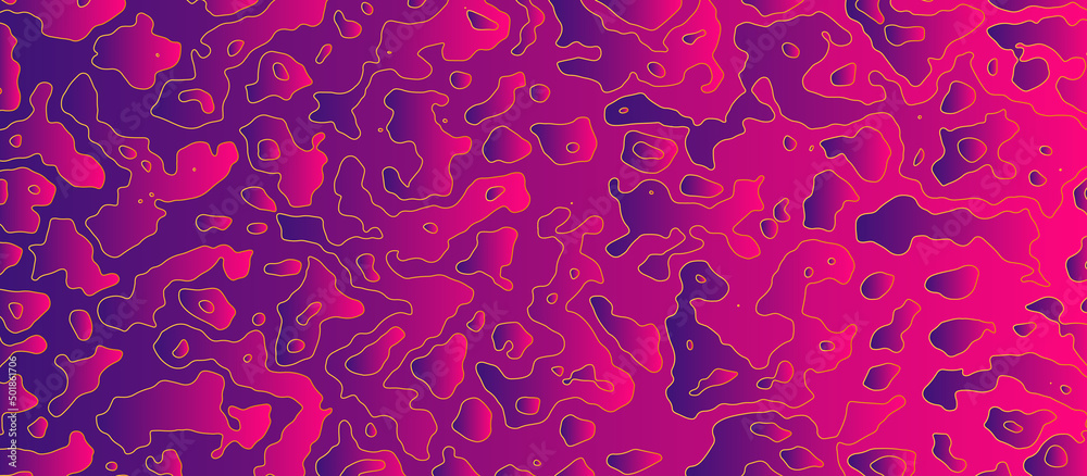 Geometric rose violet topography map concept in polka dots. Seamless ...