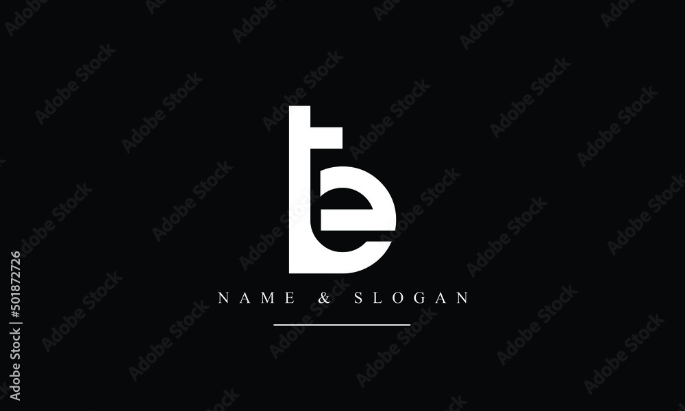 TE, ET, T, E abstract letters logo monogram Stock Vector | Adobe Stock